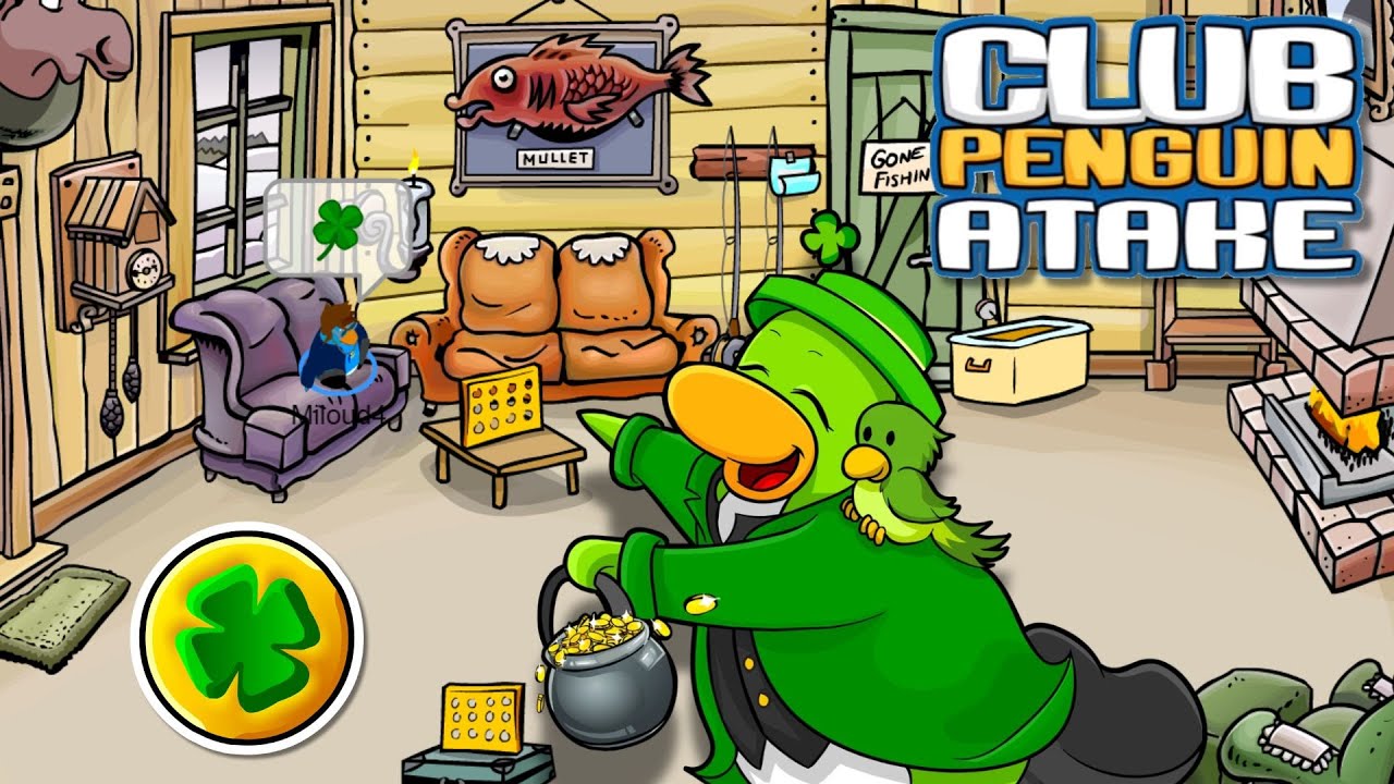 Club Penguin Atake - Lucky Coin Pin | AS2 - YouTube