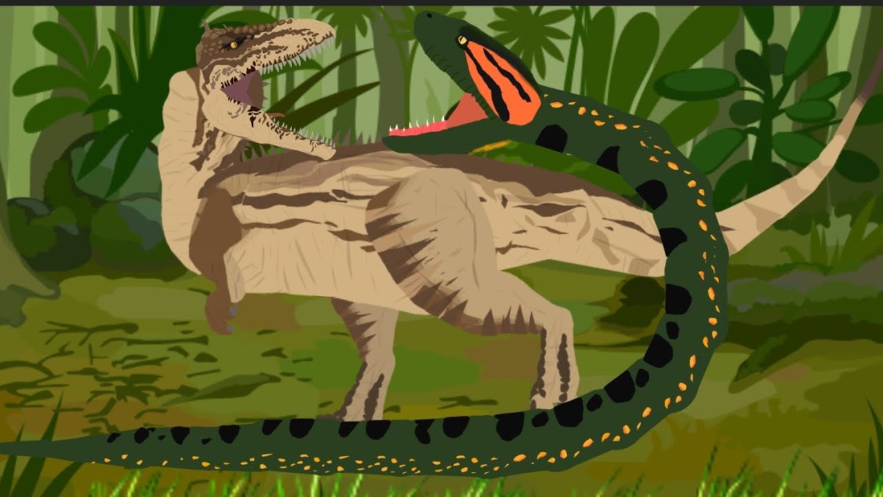 dinasaur vs titanoboa animation– all animation#youtube #dr2 #flipaclip ...