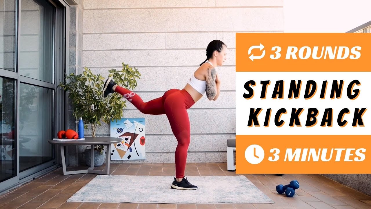 STANDING KICKBACK | Fitness Workout At Home | KickFitBox - YouTube