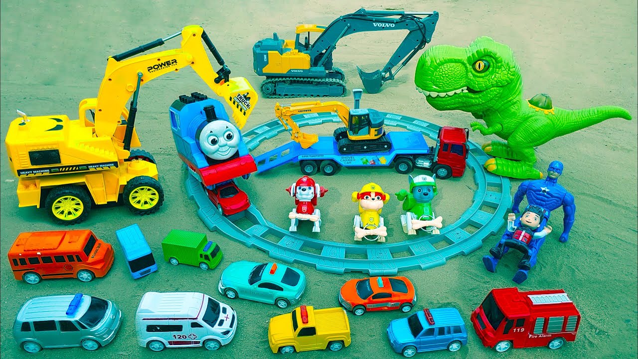 Xe Cẩu Điều Khiển Từ Xa / Xe Múc Cát / Xe Lửa / Siêu Nhân / Máy Xúc / Ô ...