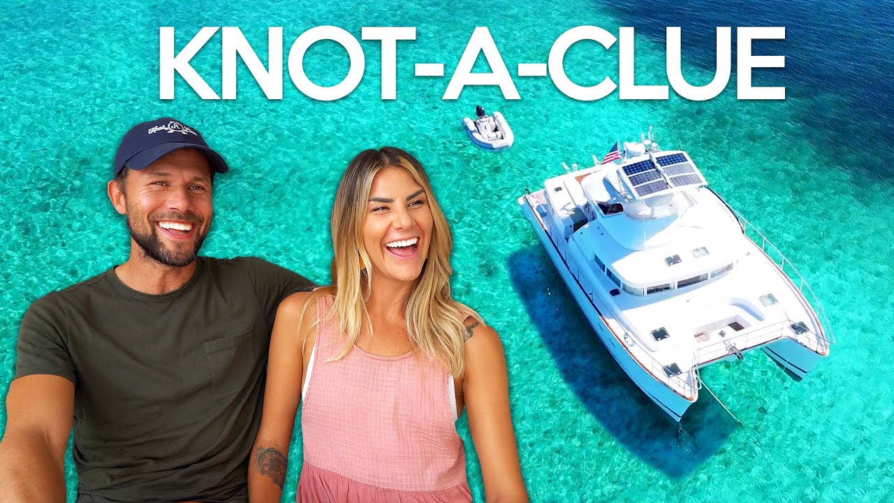 COUPLE LIVING ON A CATAMARAN- TOUR OF THEIR TINY HOME! - YouTube