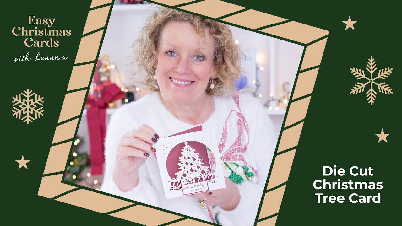 How to Make a Die Cut Christmas Tree Card | DIY Easy Christmas Card ...