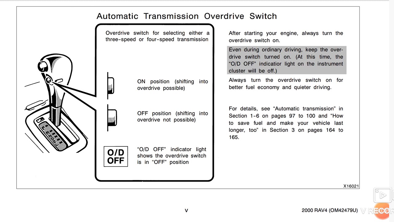 សូមកុំច្រលំរឿង [O/D OFF] បិទឬបើកទៀត ព្រោះខ្ជះខ្ជាយសាំង - YouTube