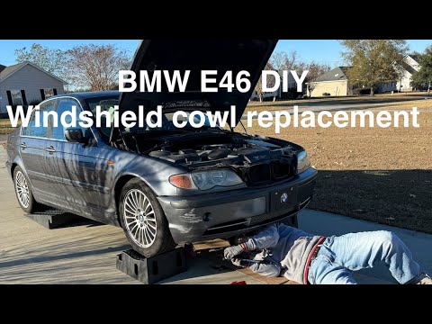 BMW e46 windshield cowl replacement - YouTube