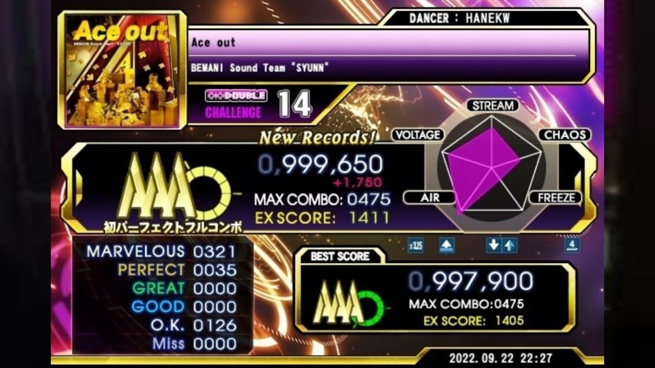 【DDR】 Ace out DP鬼 PFC - YouTube