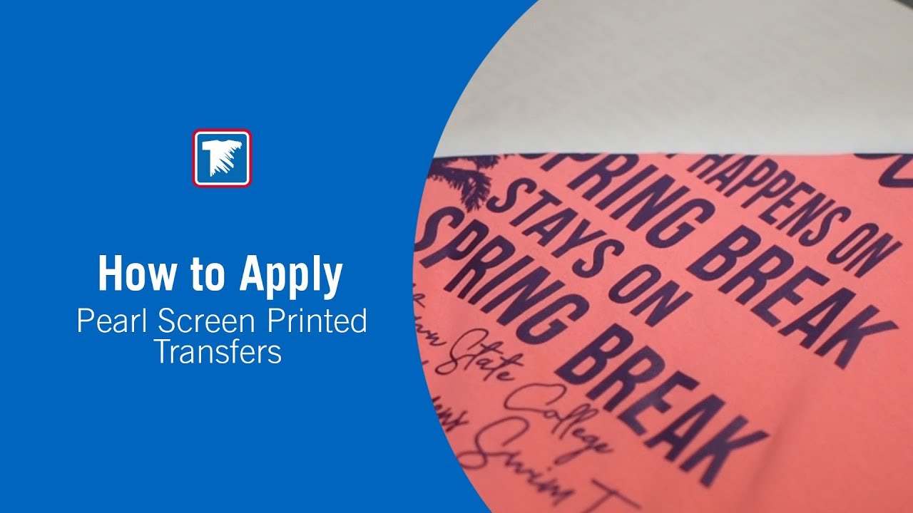 How to Apply Pearl Screen Printed Transfers - YouTube