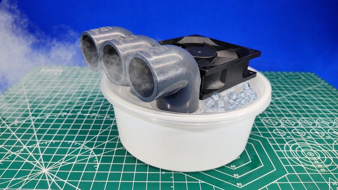 How to make a mini AC at home | DIY amazing portable air cooler machine ...