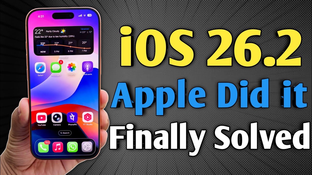 iOS 26.2 - Apple Solved - YouTube