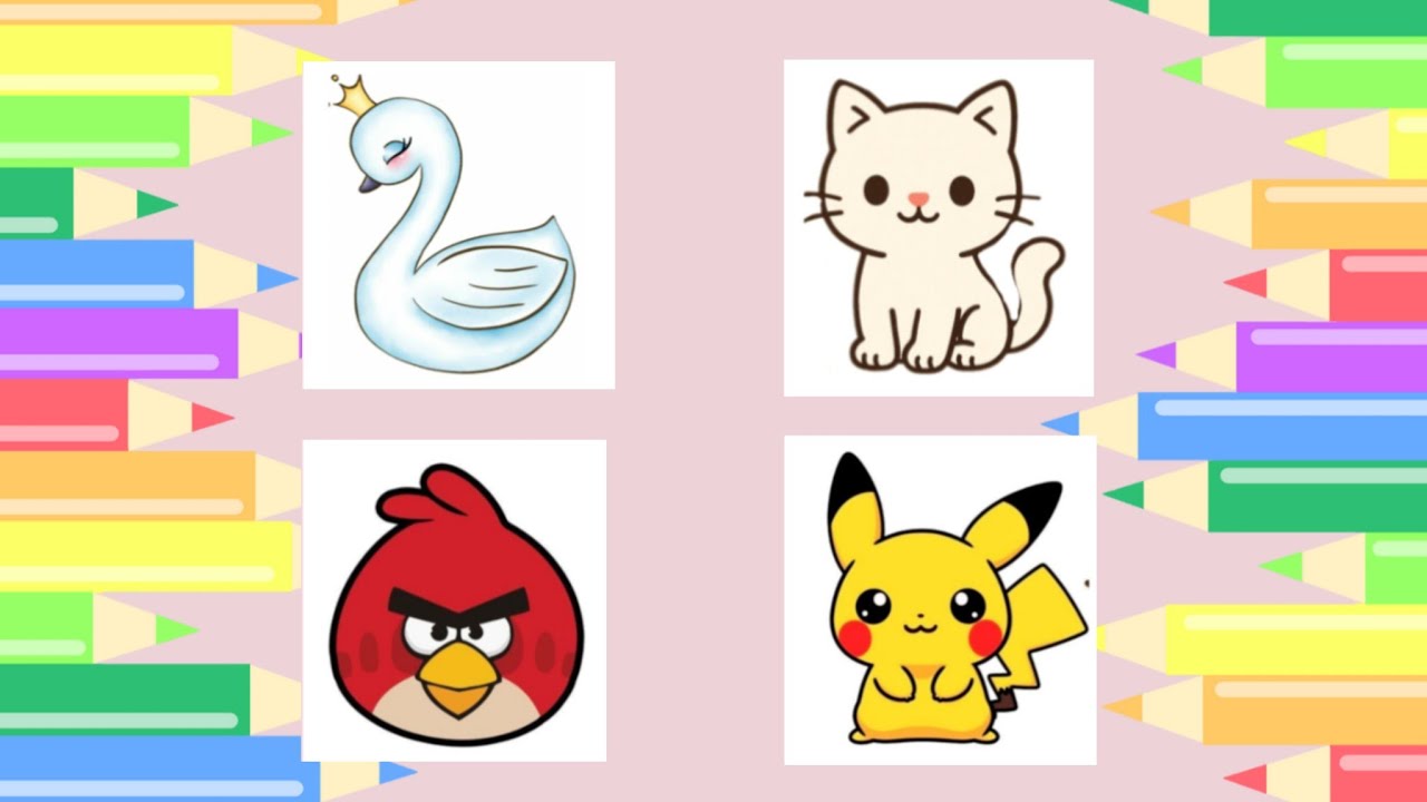 How to Draw Animals Easy Drawing for Kids | Easy Drawing for Kids - YouTube