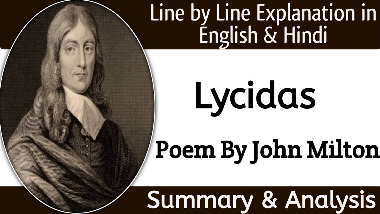 Lycidas Poem by John Milton | Line By Line Explanation in English ...