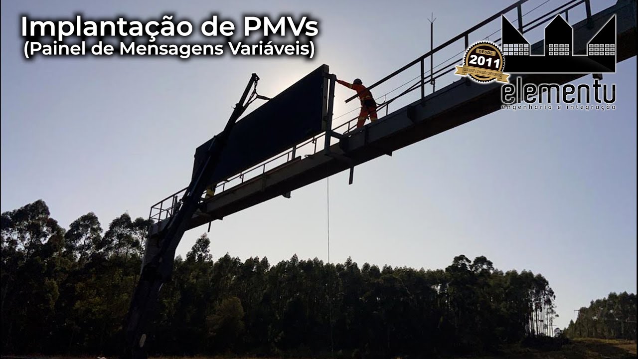 Implantação de PMVs (Painel de Mensagens Variáveis) - YouTube