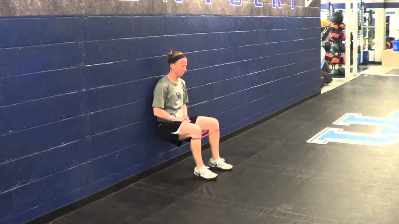 BAND WALL SIT + ABD - YouTube