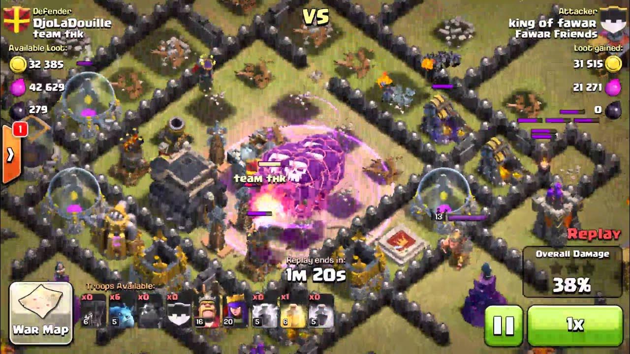 Perfect Lavaloonion Attack against TH9 - YouTube