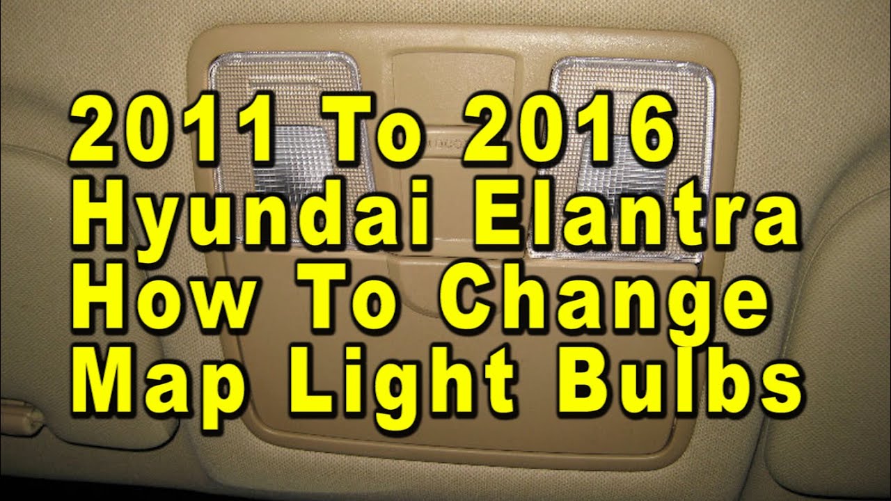 2011 To 2016 Hyundai Elantra How To Change Map Light Bulbs With Part ...