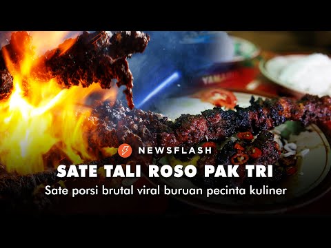 Sate Tali Roso, sate porsi brutal viral buruan pecinta kuliner | News Flash