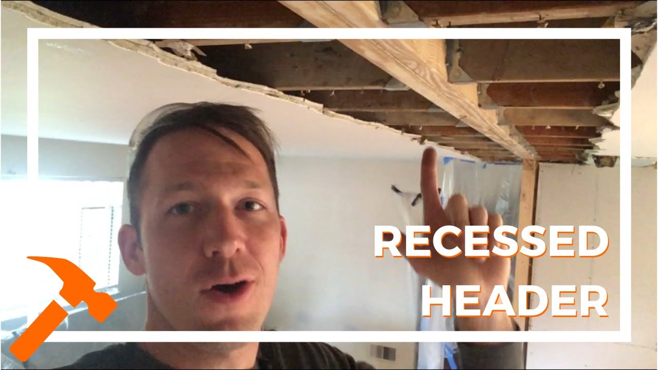How To Install a Recessed Header in a 1950s Ranch - YouTube