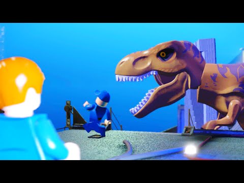 LEGO Jurassic World Try to Stop Ludlow from Releasing T. Rex "Jurassic ...
