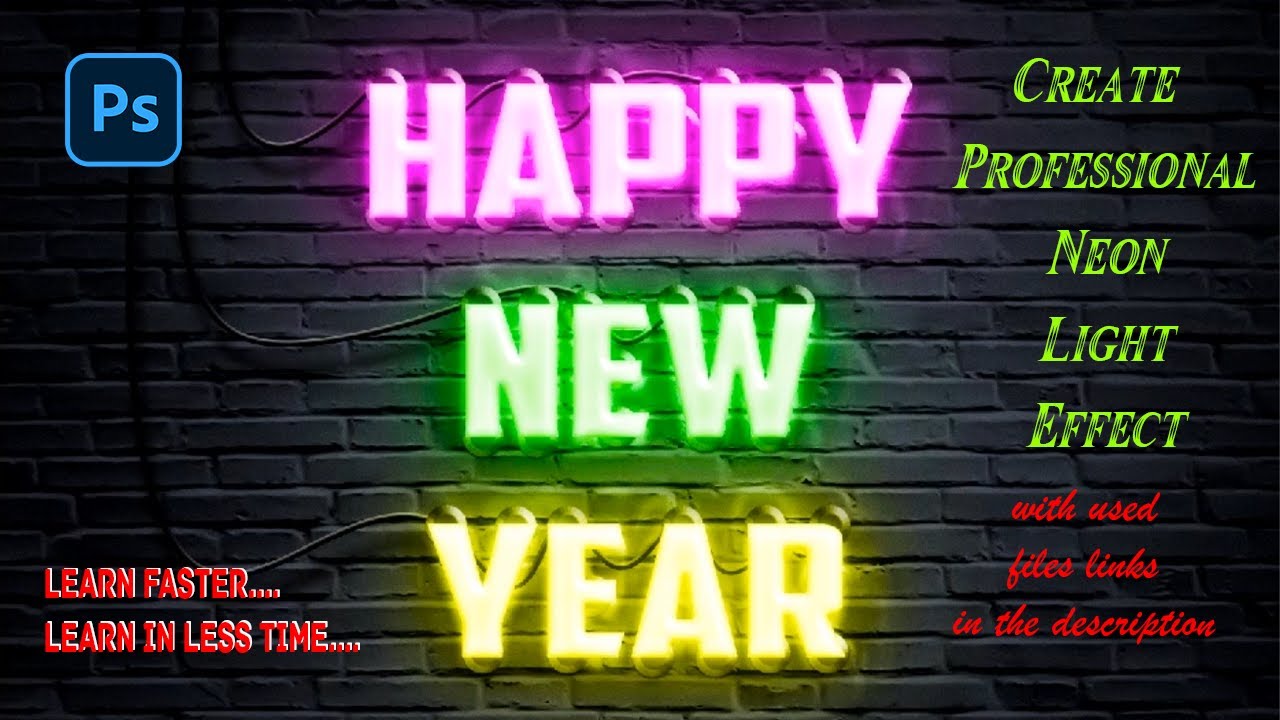 How To Create A Glowing Neon Effect In Adobe Photoshop - YouTube