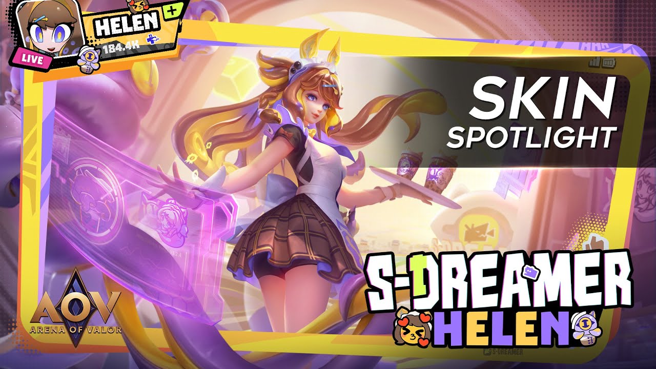 Helen S Dreamer Skin Spotlight Garena Aov Arena Of Valor Youtube