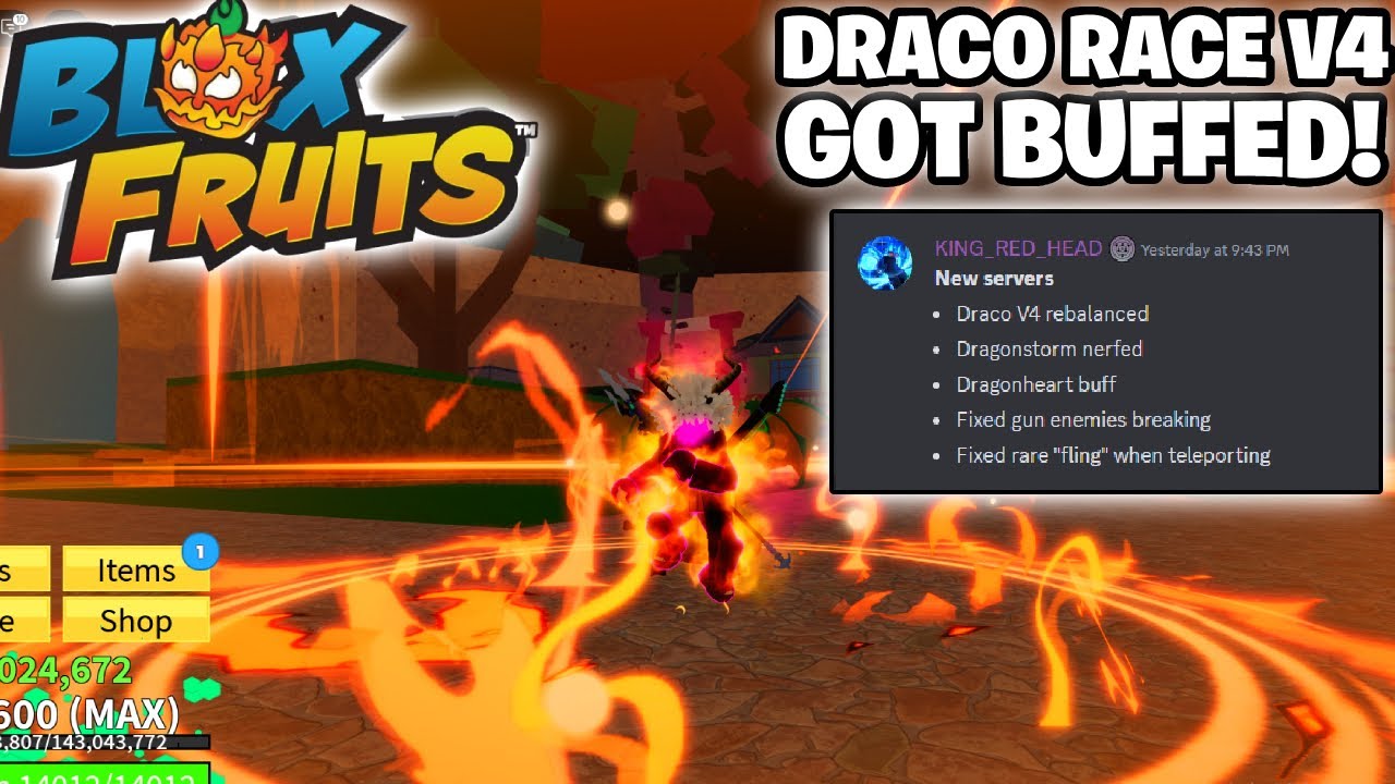 The New Draco Race V4 Got An INSANE BUFF in BLOX FRUITS! Draco Race V4 ...