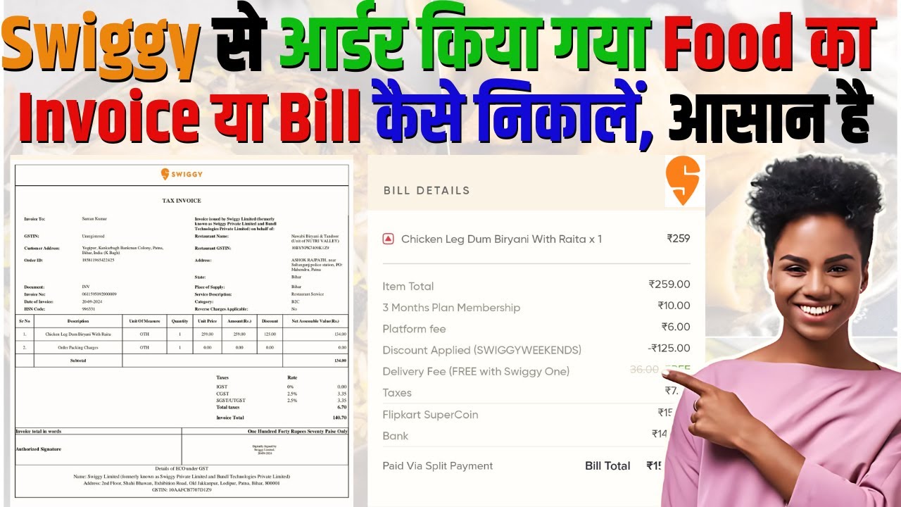 How to Check Swiggy Order Bill Online | Easy Swiggy Order History ...
