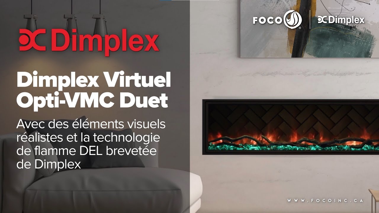Dimplex Virtuel Opti-VMC Duet foyer électrique | Foco 🔥 - YouTube