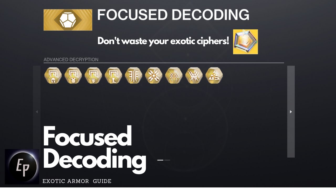 Destiny 2 - Exotic Decoding Explained - YouTube