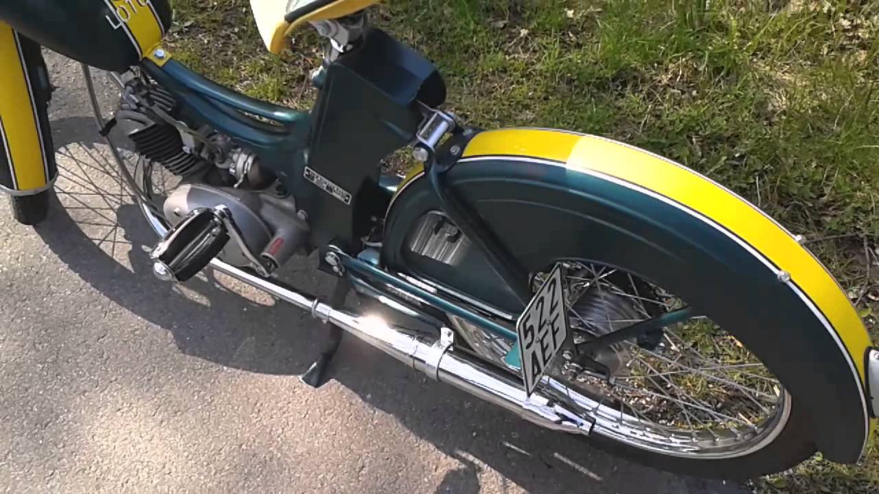 Simson SR2 Bj. 1959 Hörprobe nach nach ersten km vorsichtigem Einfahren ... - YouTube