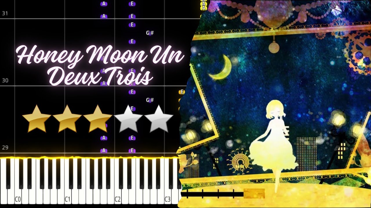 Honey Moon Un Deux Trois - DATEKEN BEST PIANO TUTORIAL SHEET + MIDI IN THE DESCRIPTION - YouTube