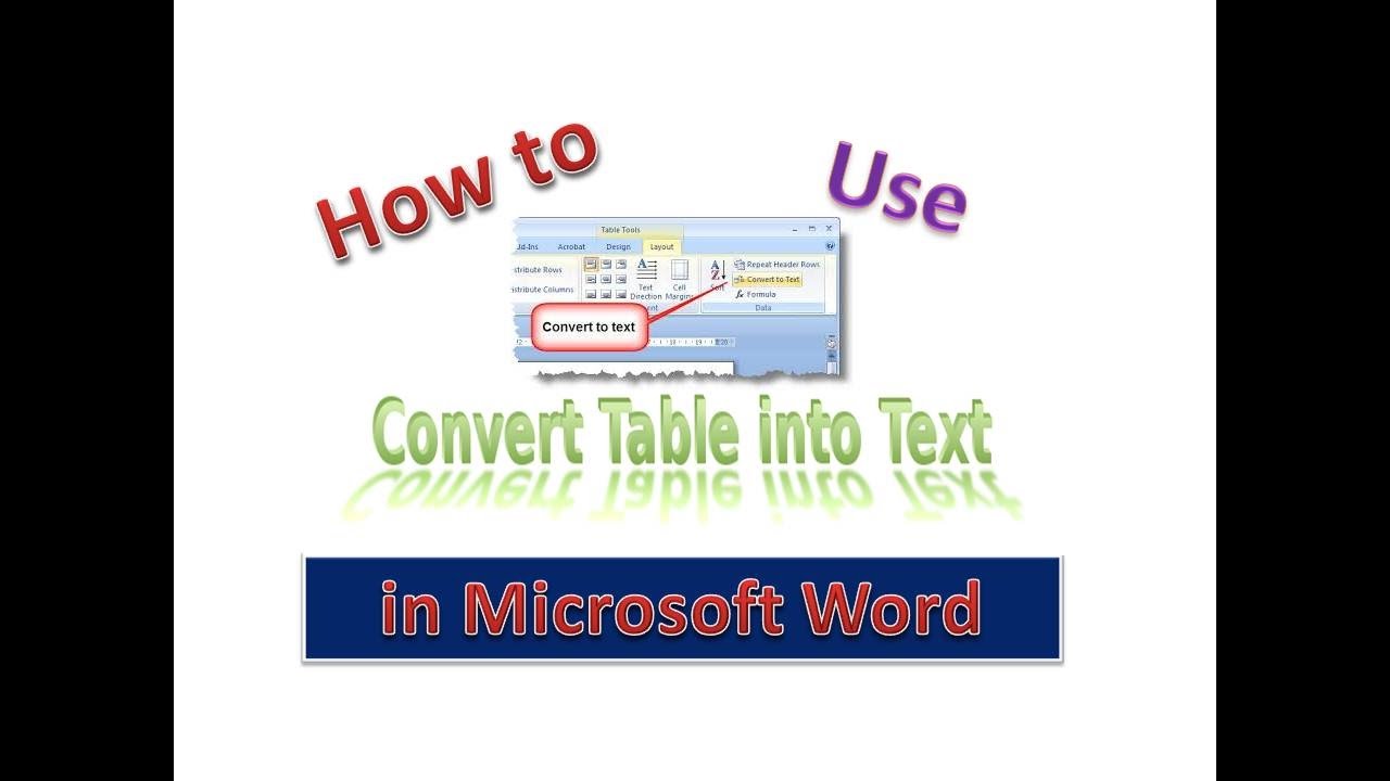 How To Convert Table Into Text In Microsoft Word Urdu Hindi YouTube how-to-convert-table-into-text-in-microsoft-word-urdu-hindi-youtube