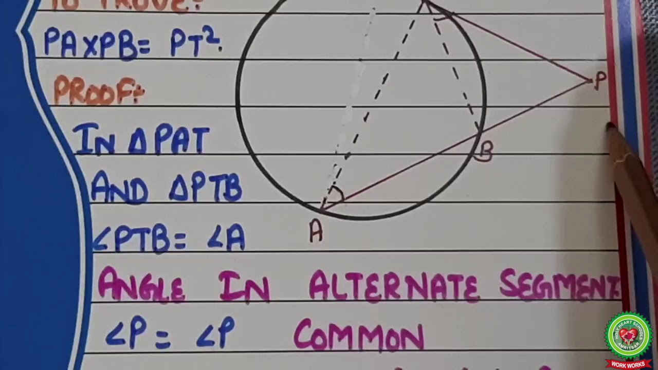 Properties of alternate segment, relation of chord Circle|Class 9 10 ...
