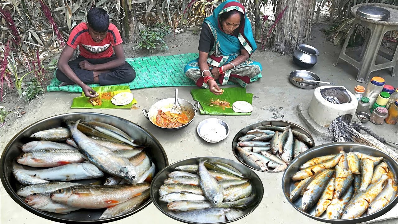 dehati style reva fish curry recipe in bihar,village ka famous recipe ...