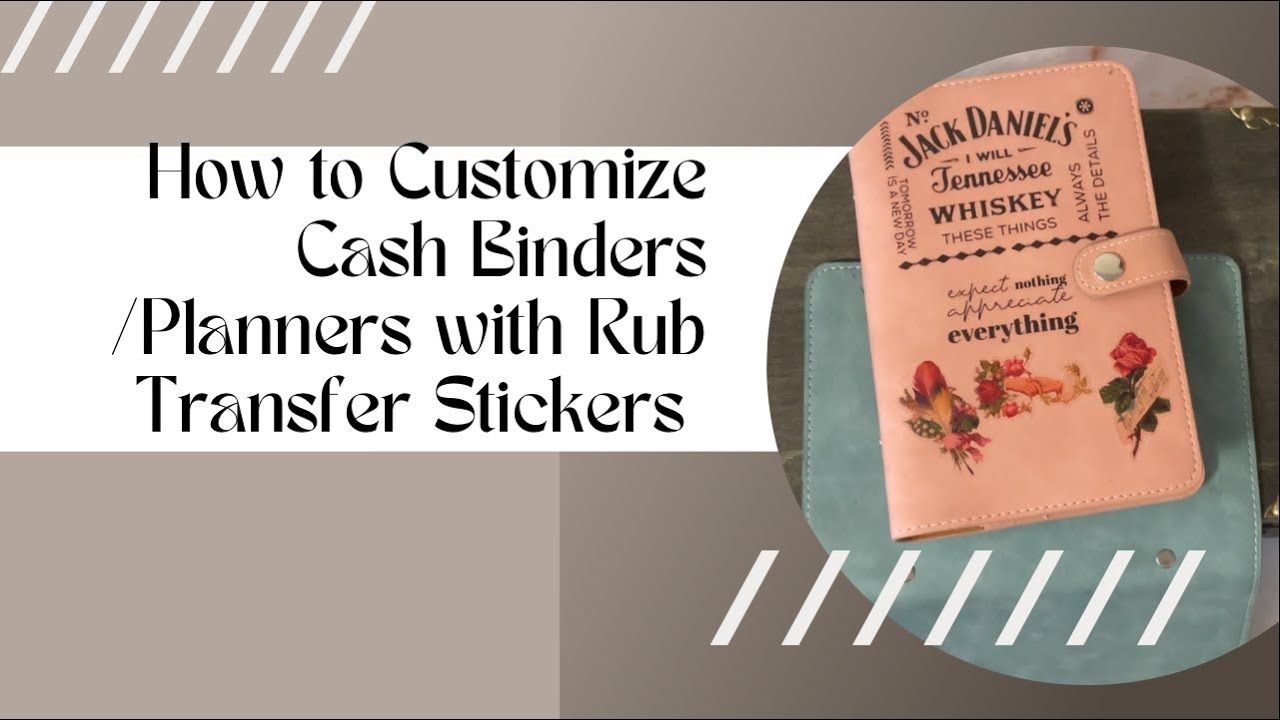 How to Customize Cash Envelope Binders with Rub on Transfer Stickers ...