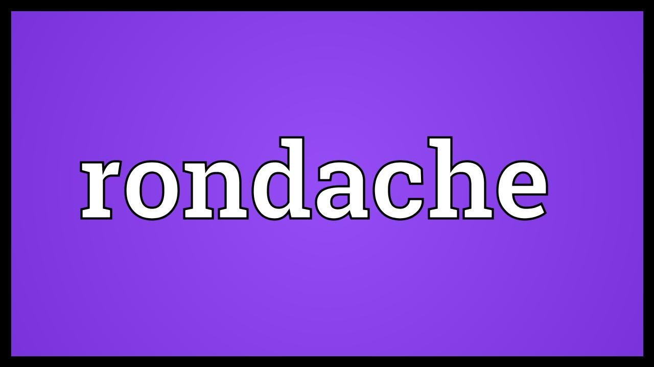Rondache Meaning - YouTube