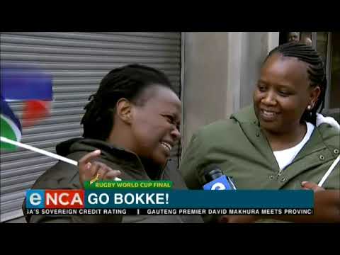 Officials and fans show support for the Boks - YouTube