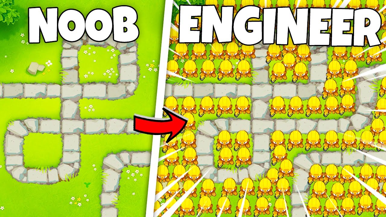 Engineer monkeys only is OVERPOWERED in BTD6... - YouTube
