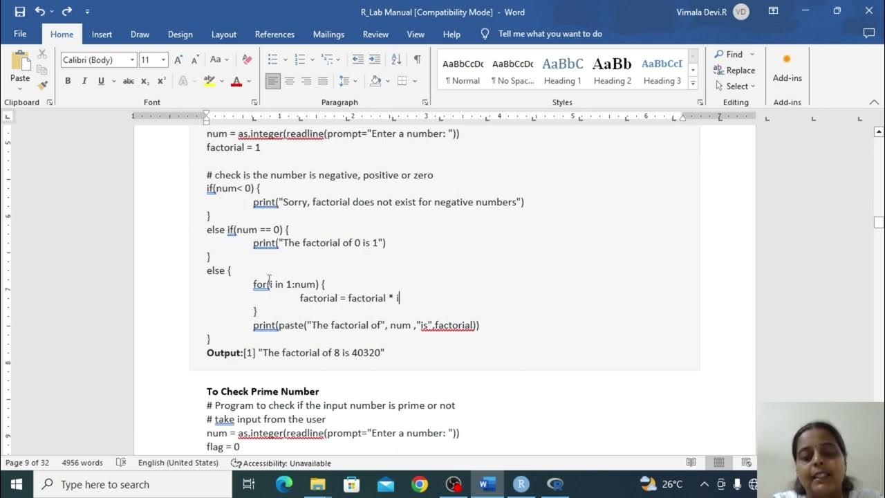 R Program using Control Flow Statement - YouTube