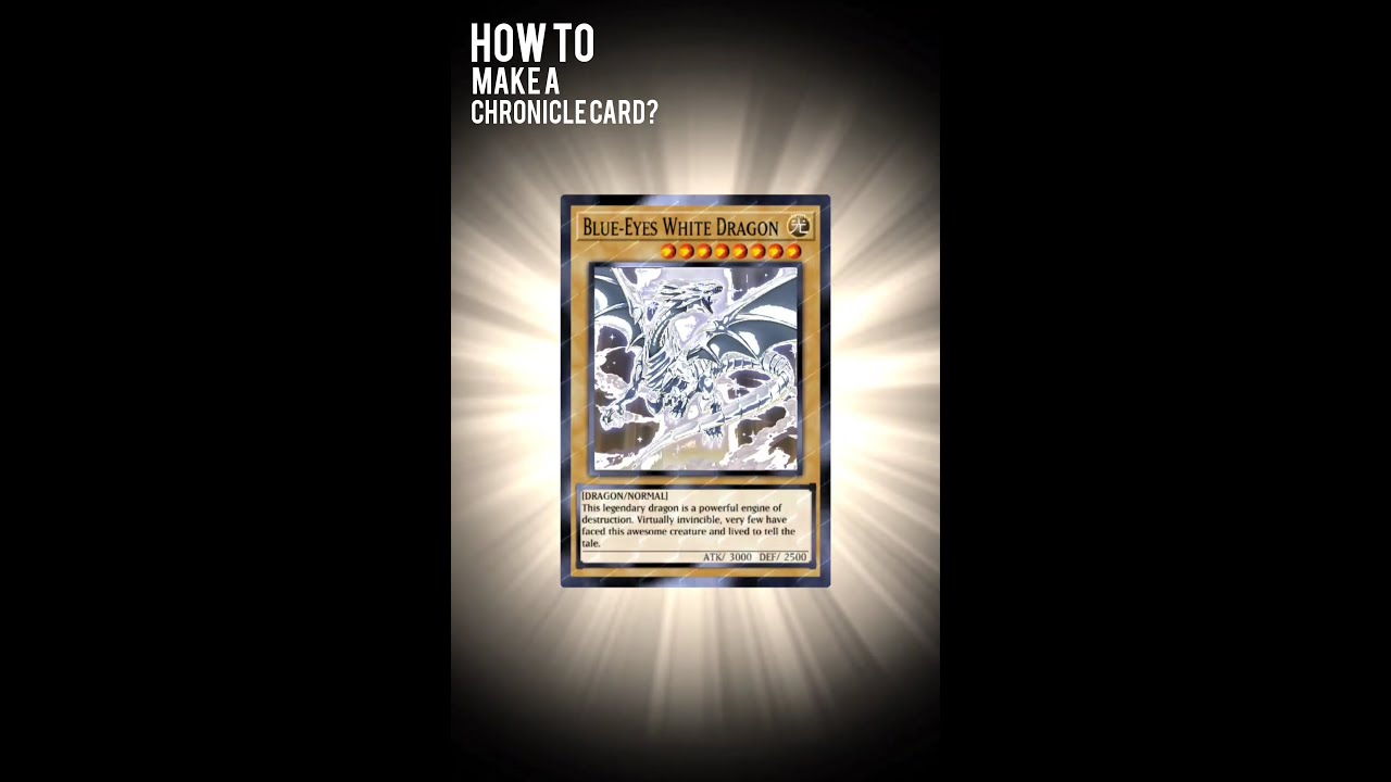 Yugioh Duel Links - HOW to make a Chronicle Card? - YouTube