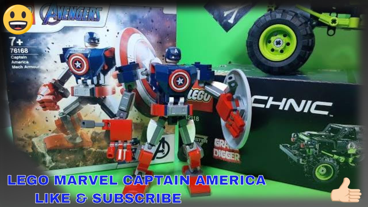 LEGO AVENGERS - CAPTAIN AMERICA MECH ARMOR ASSEMBLY 76168 - YouTube