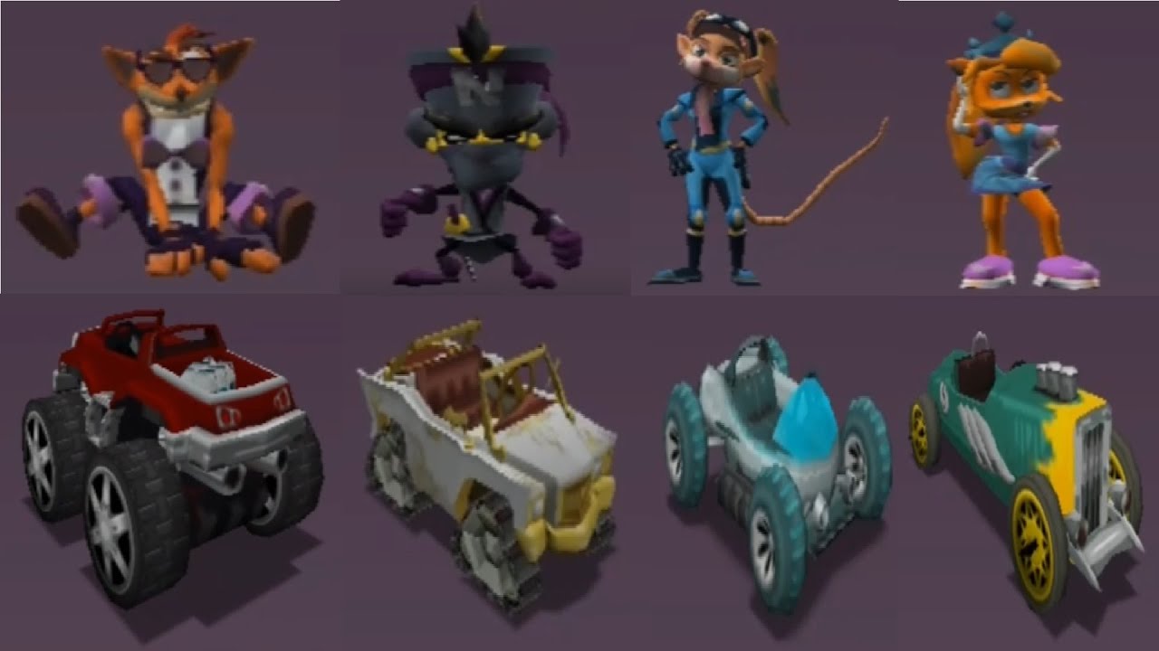 Crash Tag Team Racing Characters