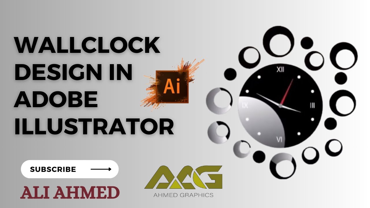 How to Design a Simple CLOCK in Adobe Illustrator | Adobe Illustrator ...