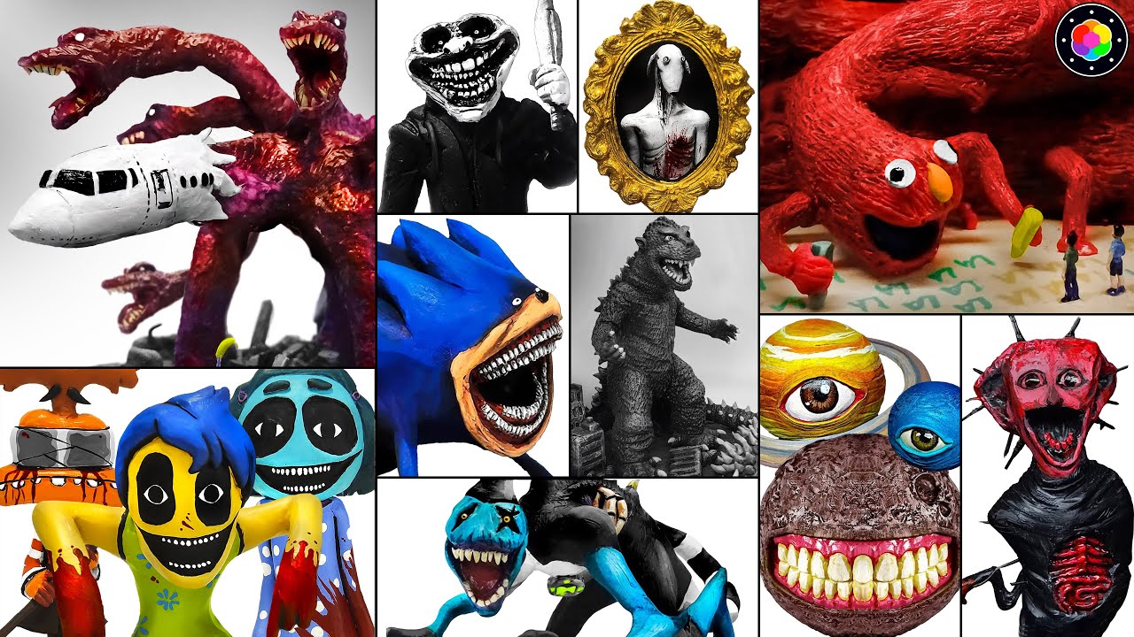 ESCULPIENDO TODAS LAS CRIATURAS de TERROR ANALÓGICO! #2 📺(Shin Sonic ...
