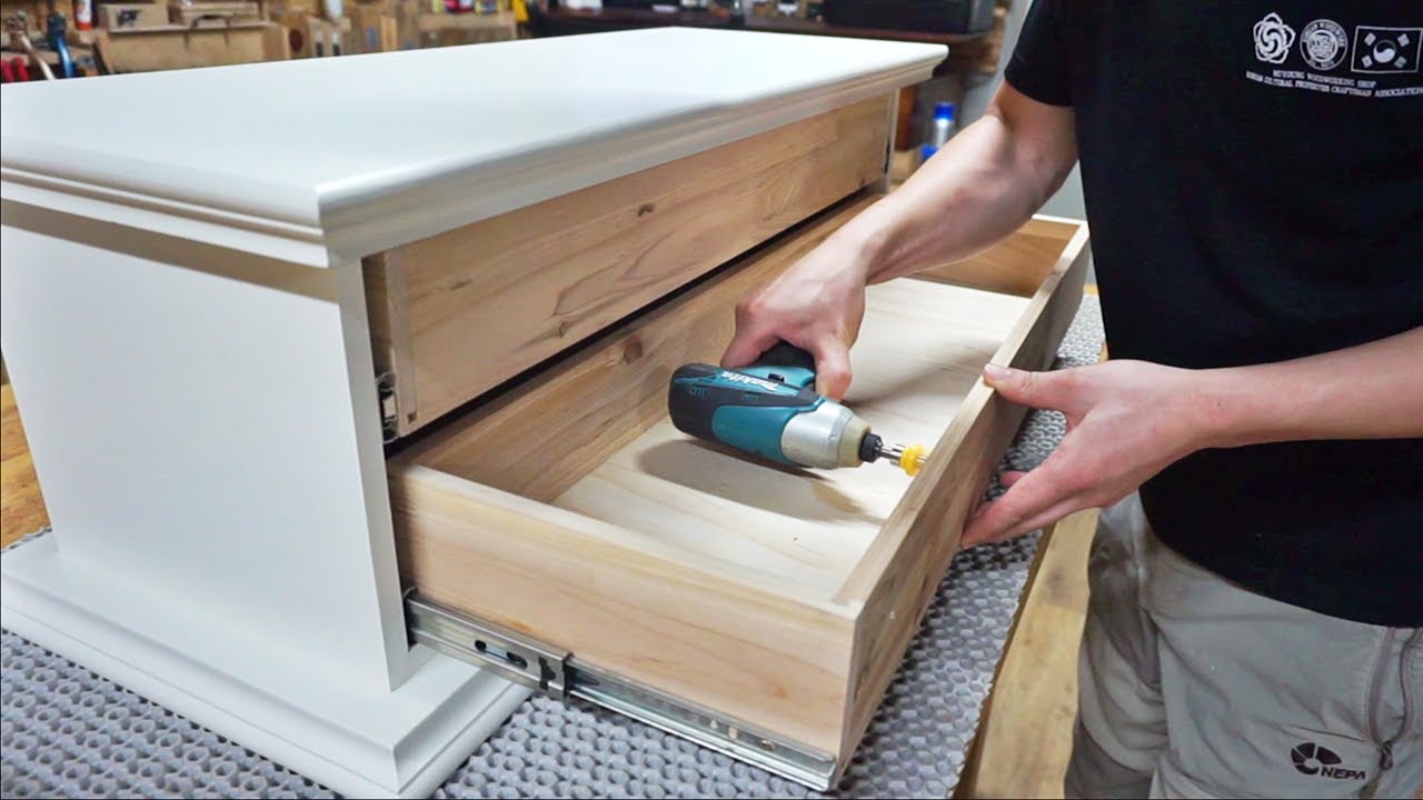 [Woodworking] Making a drawer cabinet - YouTube