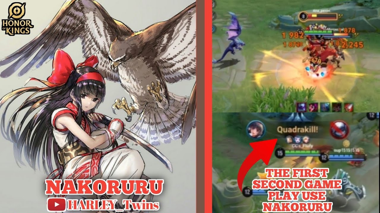 HONOR OF KINGS GamePlay Nakoruru - QUADKILL , BUILD PRO NAKORURU HOK ...