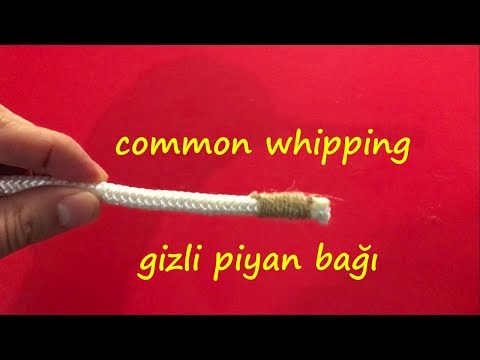 gizli piyan bağı (1) - common whipping - марка на тросе - морской узел (марка)