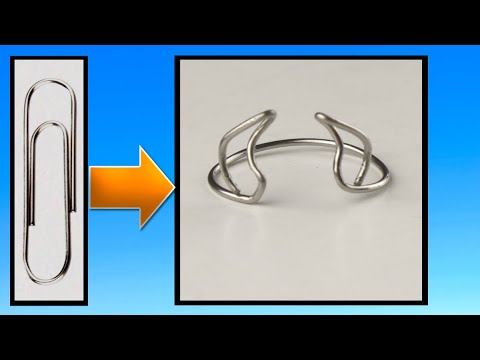 Devil Horn Paperclip Ring Easy Jewelry Making Tutorial - YouTube