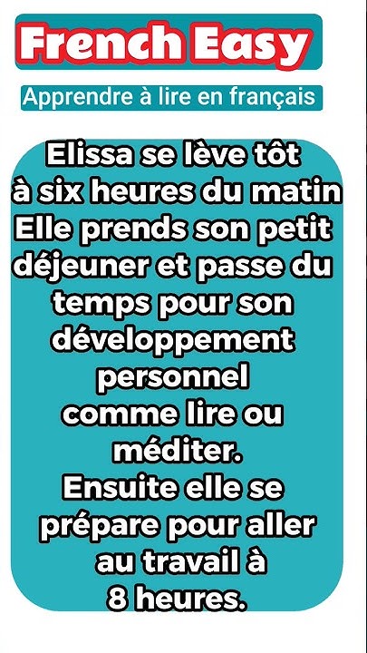 Apprendre à lire le français | french Reading practice |29 - YouTube