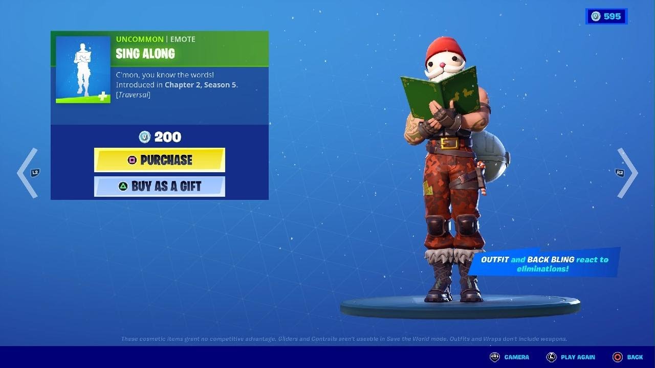 Fortnite Sing Along Emote - YouTube