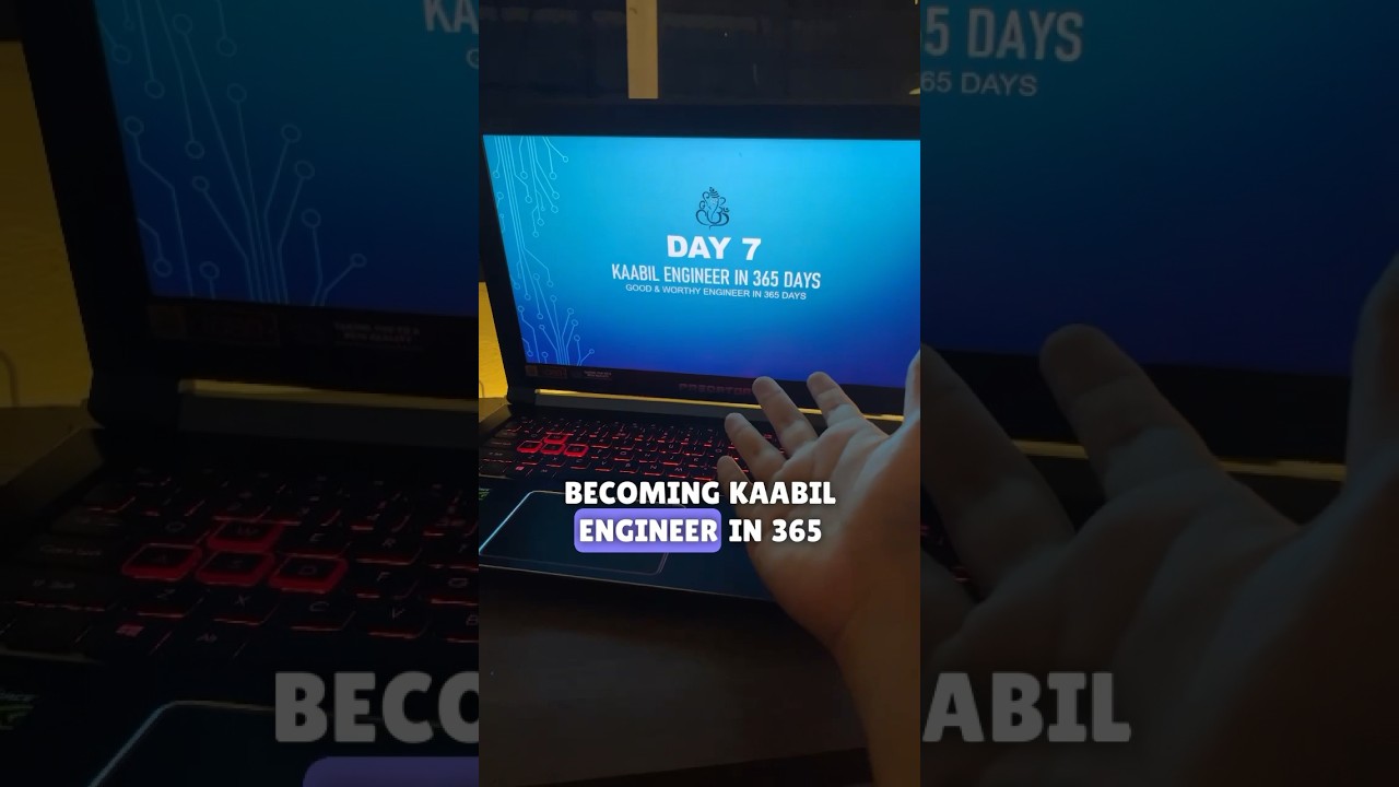 Day 7🤞 of kaabil engineer in 365 days #challenge - YouTube
