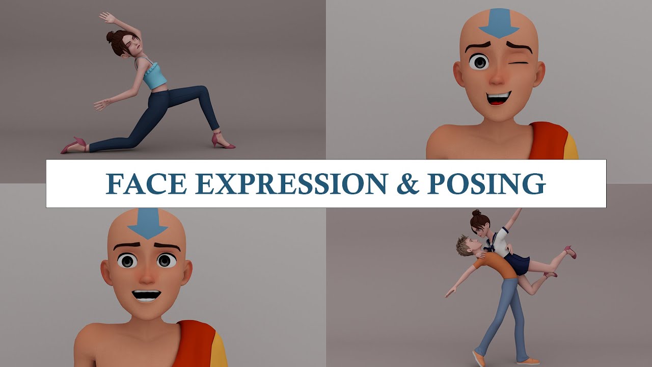 3D Face expression & posing animation showreel.... - YouTube